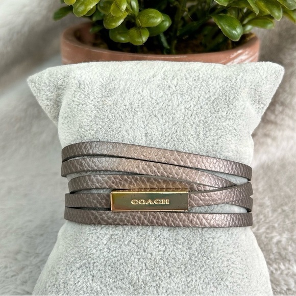 Coach | Jewelry | Coach Vegan Leather Wrap Bracelet | Poshmark